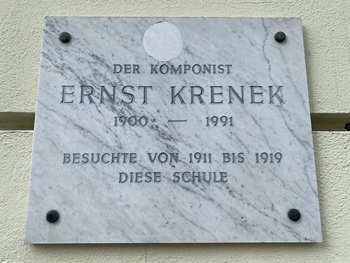 Ernst Krenek-Gedenktafel | 18. Bezirk, Denkmäler, Gedenktafeln ...