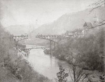 Brückenbau in Weyer an der Enns | Enns, Fluss | Historische Bilder ...