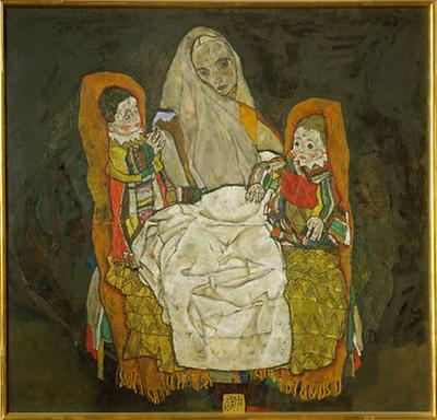 Mutter mit zwei Kindern | Schiele, Egon | Historische Bilder (IMAGNO ...
