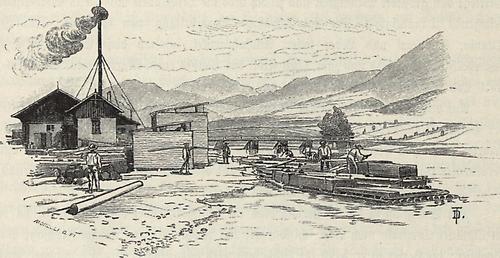 Dampfsäge an der Waag | Band 18 | Kronprinzenwerk | Bilder im Austria-Forum