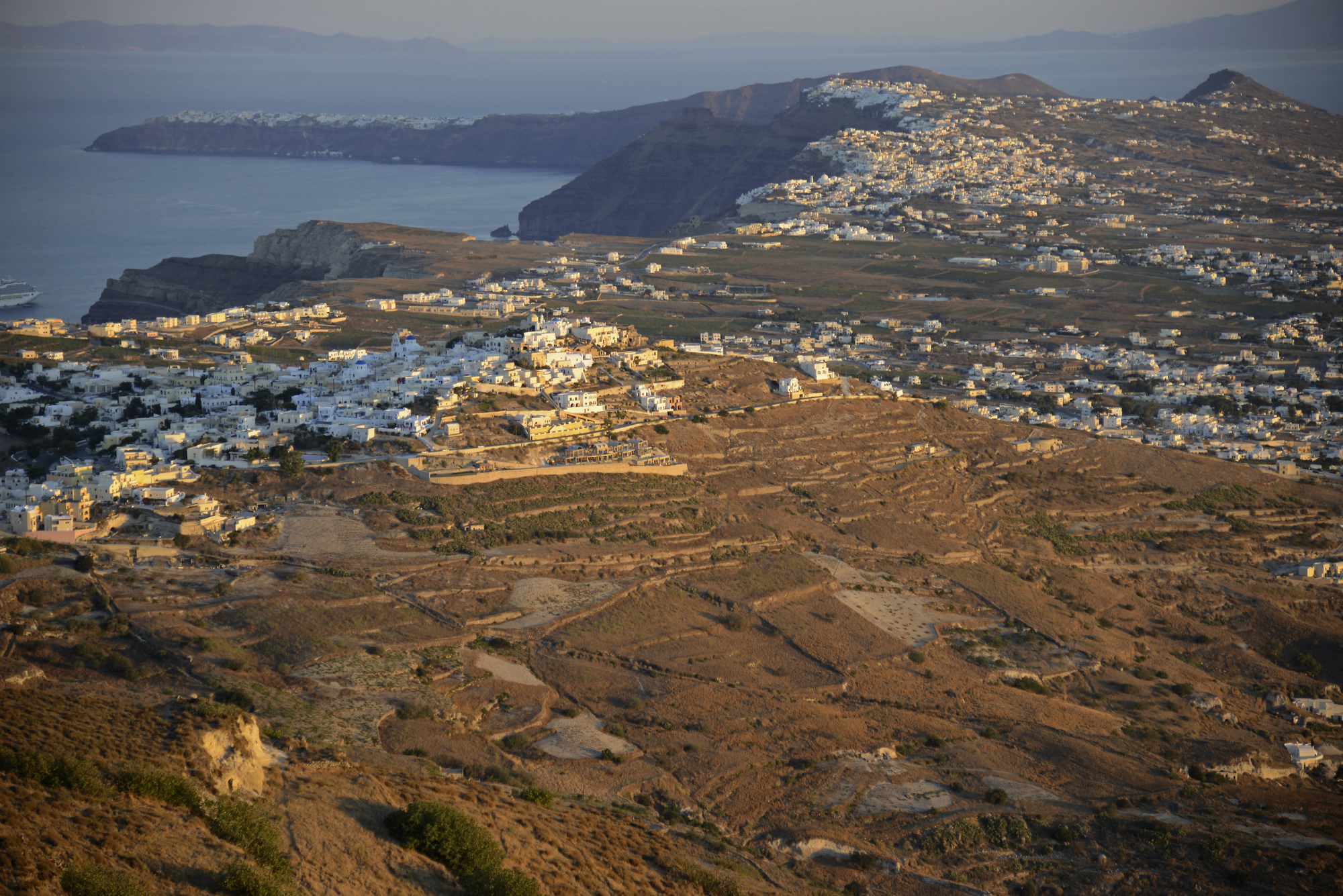 Aerial View Of The Island Santorini Introduction Geography Im