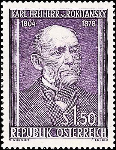 Karl Freiherr von Rokitansky | 1954 | Briefmarken | Kunst und Kultur im ...