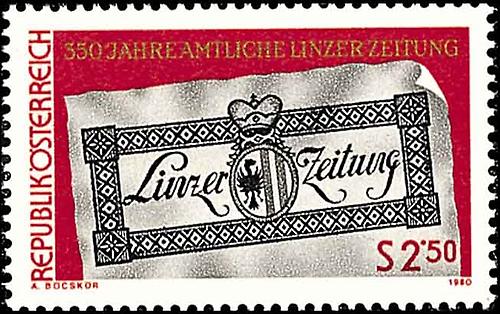 Linzer Zeitung | 1980 | Briefmarken | Kunst und Kultur im Austria-Forum