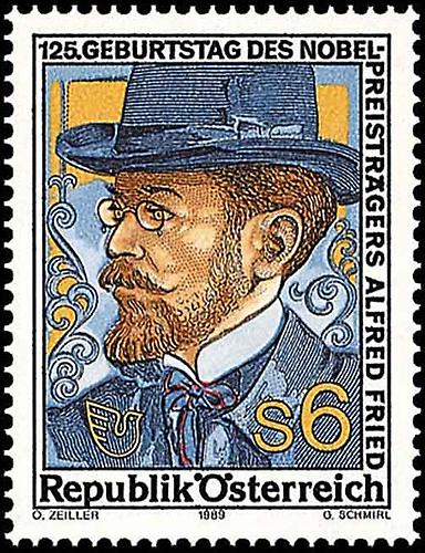 Alfred Fried | 1989 | Briefmarken | Kunst und Kultur im Austria-Forum