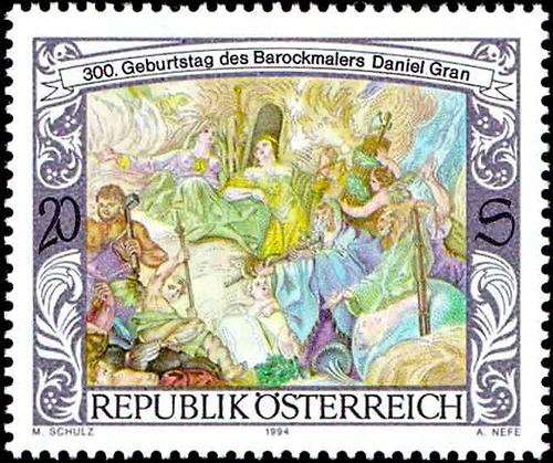 Daniel Gran | 1994 | Briefmarken | Kunst und Kultur im Austria-Forum