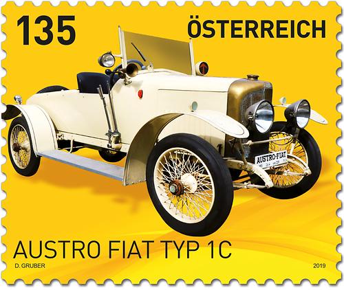 Austro Fiat Typ 1C | 2019 | Briefmarken | Kunst und Kultur im Austria-Forum